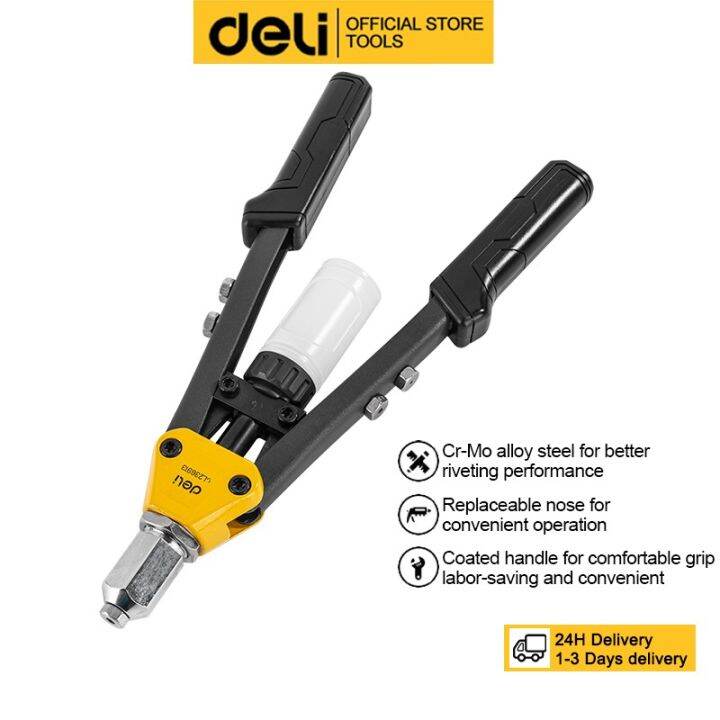 Deli Heavy Duty Rivet Hand Riveter Double Rivet Gun Hand Tools Tool ...
