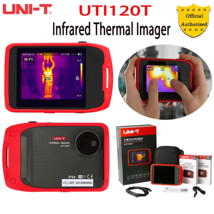 เครื่องแสดงภาพอุณหภูมิระบบสัมผัส Capacitive,UNI-T UTi120T ขนาดพกพาตรวจจับอุณหภูมิสูงและต่ำไวไฟ ...