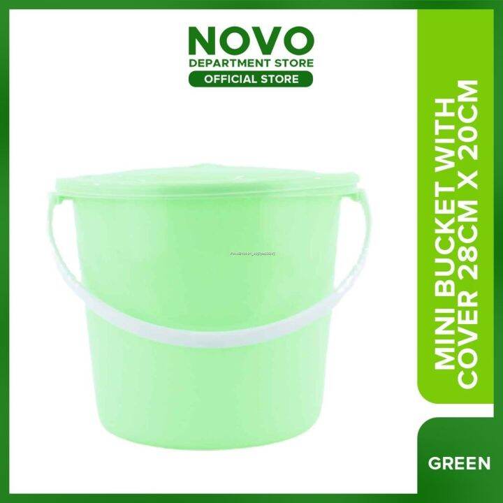 Novo Bucket with Cover 28cm x 20cm Small Minimalist Cleaning Pail Timba ...