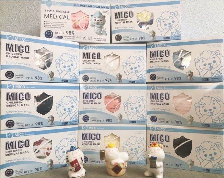 [SG🇸🇬 BRAND] MICO Kids Medical Surgical Disposable Child Mask [Ready ...