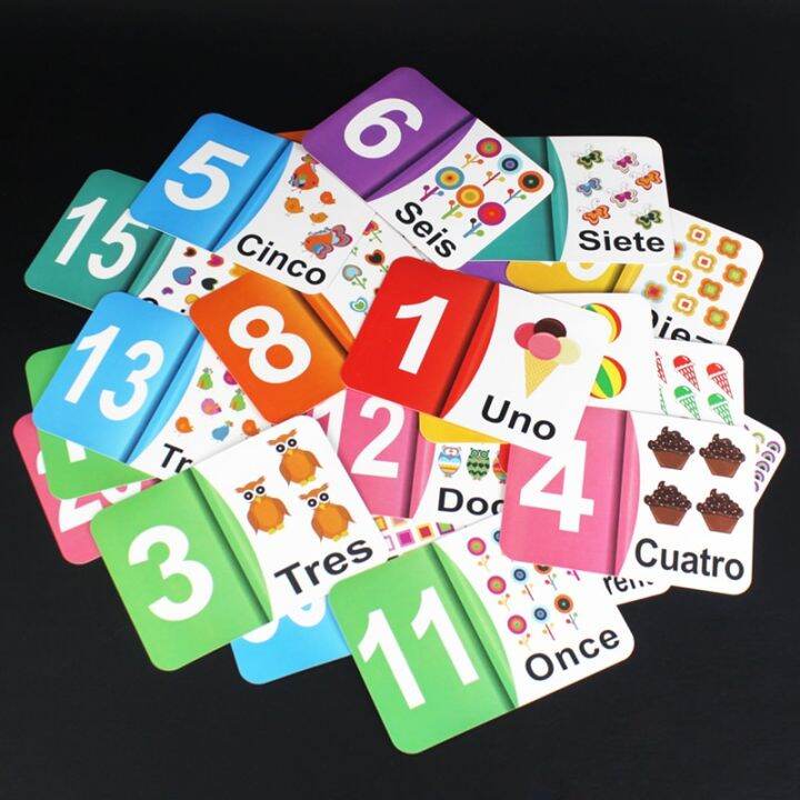 Montessori Baby Learning In Spanish Alphabet Word Cards Cognitive Early ...