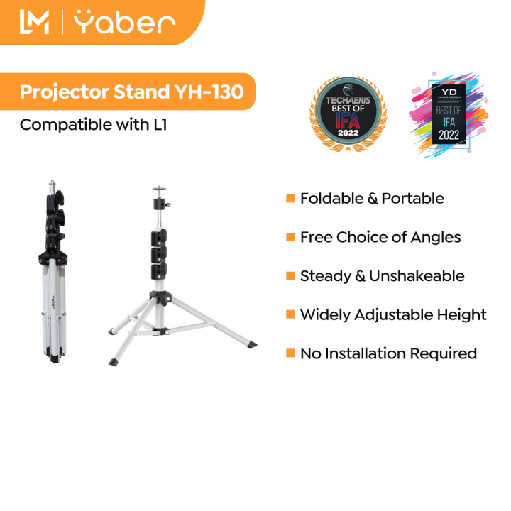 Yaber L1 Projector Stand & Holder with Various Angle Secure Lock Angle & Height Easy Install ...