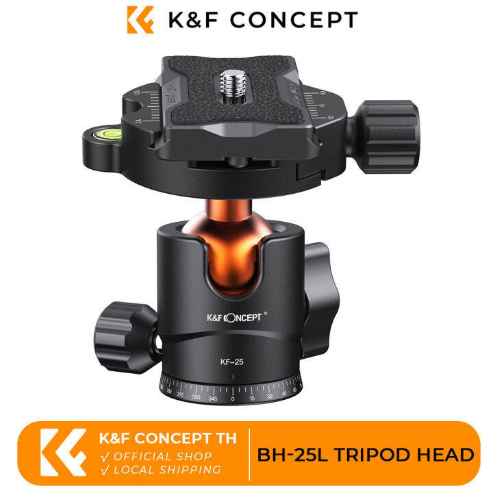 K & F concept 25mm tripod head bearing weight 5kg 360 ° rotation ball ...