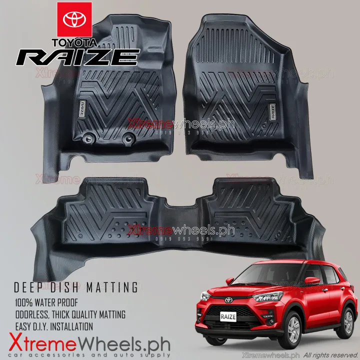 Toyota Raize 2022-2023 1st-2nd row 5D with Extended Deep Dish Matting ...