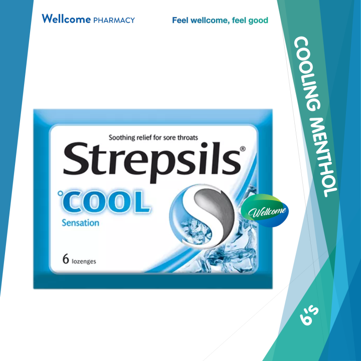 Strepsils Sore Throat & Blocked Nose Cooling Menthol Lozenges - 6's ...