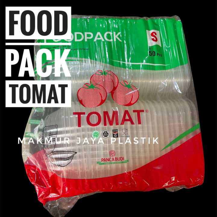 [ 50 PC ] FOOD PACK TOMAT SMALL / KOTAK MAKAN PLASTIK TEBAL UKURAN ...
