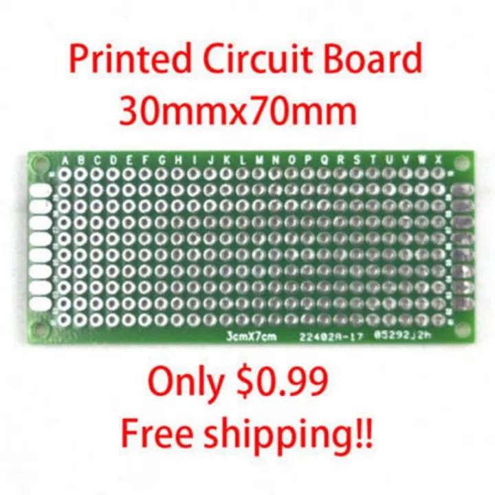 1pcs,3cm x 7cm double side Prototyping PCB Printed Circuit Board ...
