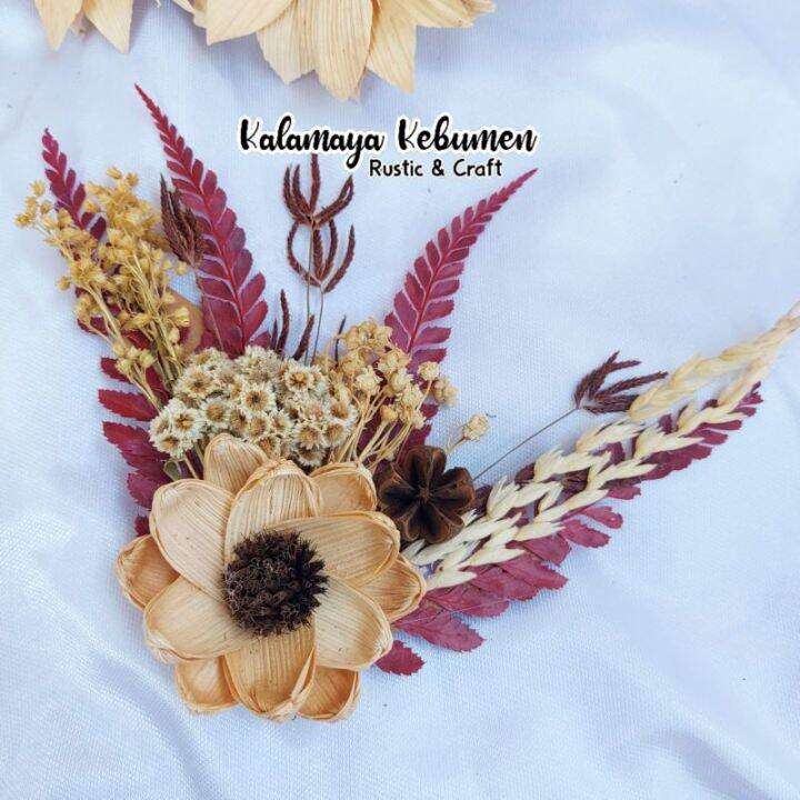 Rangkaian Sudut Bunga Klobot Zinia Charm Hempers Kotak Mahar Hiasan Vas ...