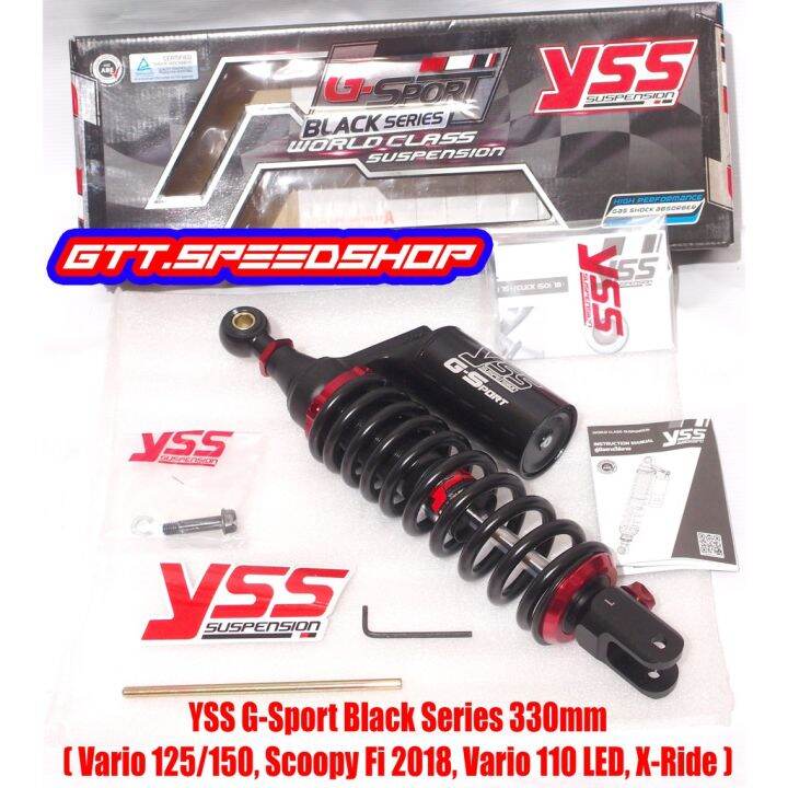 SHOCK YSS G-SPORT BLACK SERIES 330mm VARIO 125 150 X-RIDE ORIGINAL YSS | Lazada Indonesia