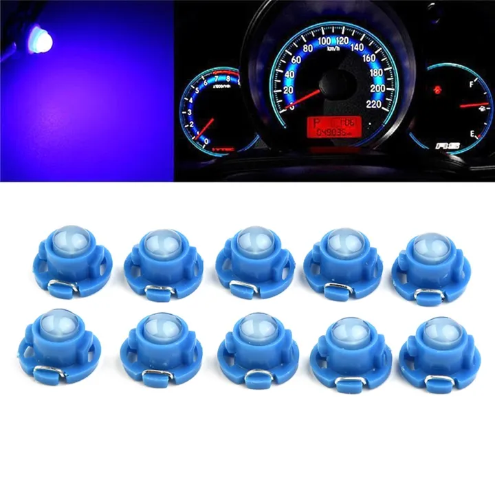 【DATA】Blue 10 Car T4.7 Wedge LED Bulb Instrument Panel Climate Control ...