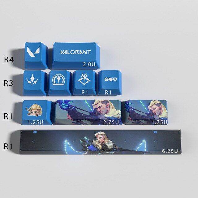 Valorant keycaps sove OEM Profile 10keys PBT dye sub keycaps | Lazada PH