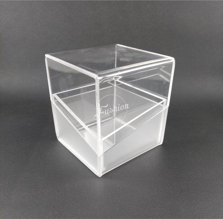 Kotak Akrilik (Acrylic) Satin Sandblast Bening Doff Tempat Perhiasan ...