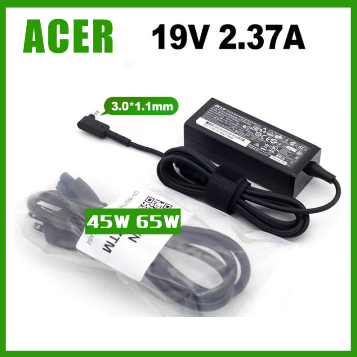 สายชาร์จโน๊ตบุ๊ค Acer Adapter ของแท้ 19V3.42A 45W 65W*หัว3.0x1.1* 【พร้อมสายไฟAC Power】Swift 3 ...