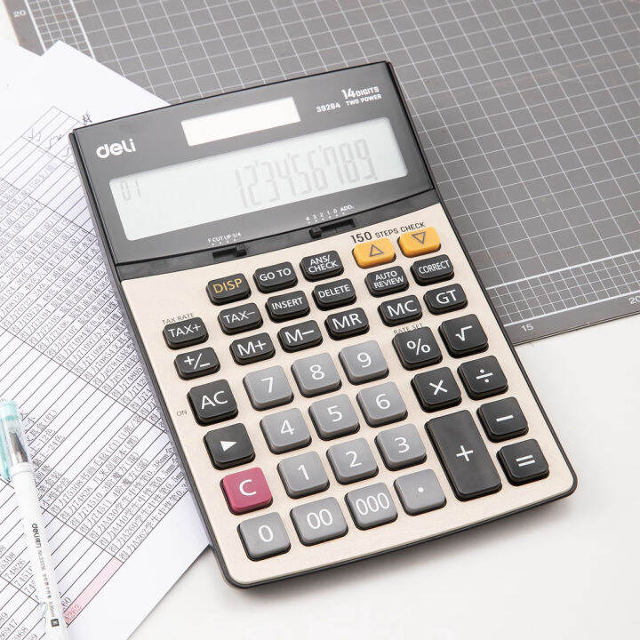 Kalkulator DELI Golden 14 Digits - W39264 | Lazada Indonesia