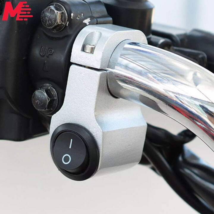 MileRush 1x Universal Motorcycle Handlebar Headlight Spotlamp ON OFF ...