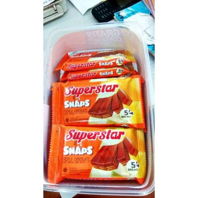 WAFER COKLAT SUPERSTAR SNAPS Cokelat Mayora | Lazada Indonesia