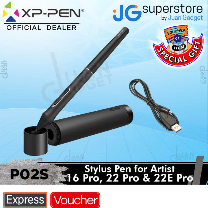 XP-Pen P02S Rechargeable Stylus Pen for Artist Series 22E, 22Pro, 16Pro ...