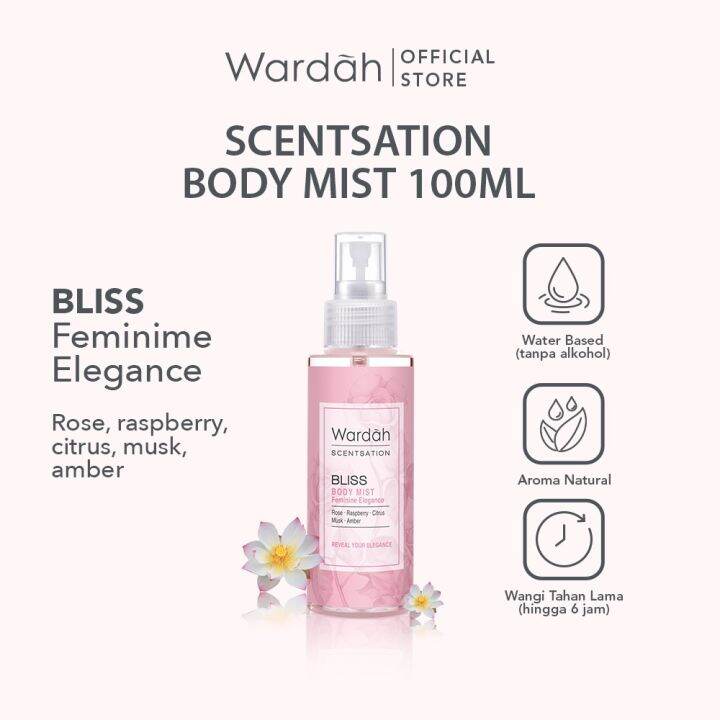 Wardah Scentsation Body Mist 100 ml - Parfum Wanita dan Pria Unisex ...