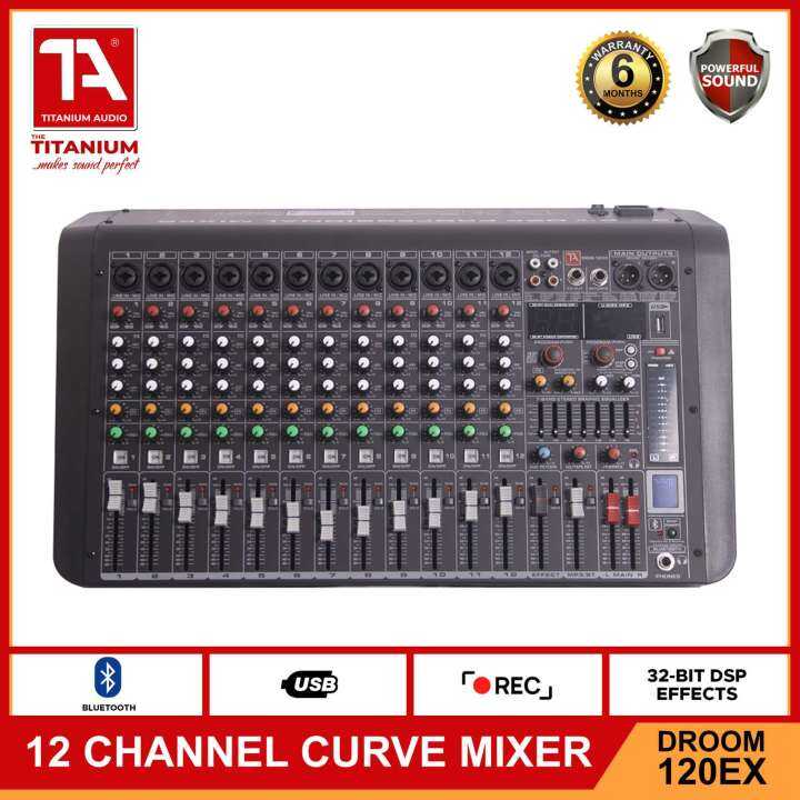 Titanium Audio Mixer / Titanium 12 Channel Mixer with Bluetooth / Audio ...