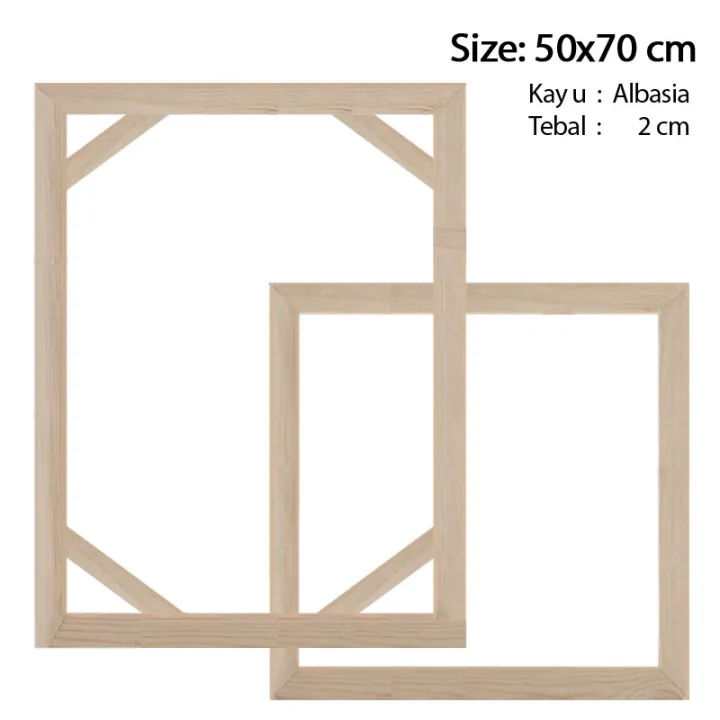 Spanram 50x70 cm Span Ram Kayu Frame Ukuran 50x70 cm | Lazada Indonesia
