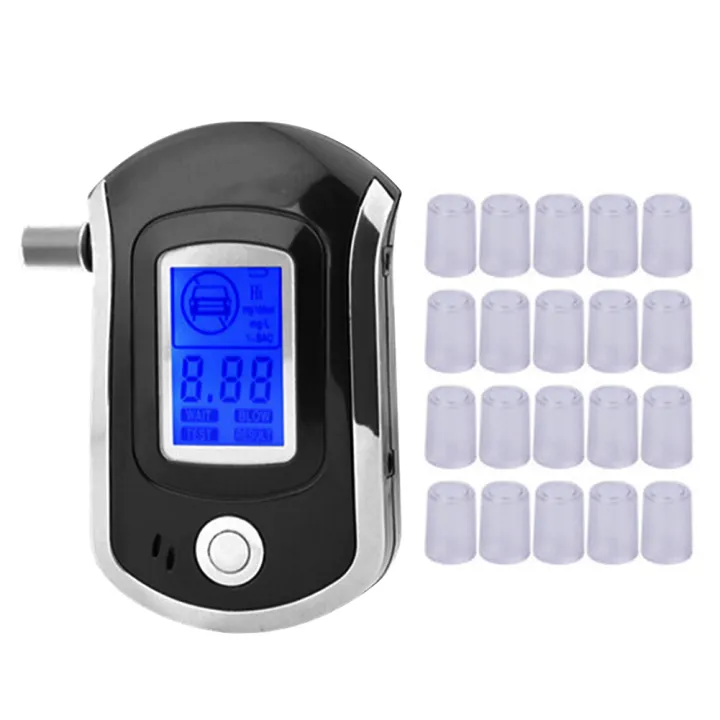 AT-6000 Handheld Digital Breathalyzer Breath Alcohol Analyzer + 20 ...