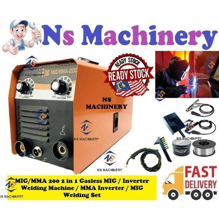 Mig welding machine set Aco Mig/Mma 200 2in1 Gasless Mig/Inverter ...