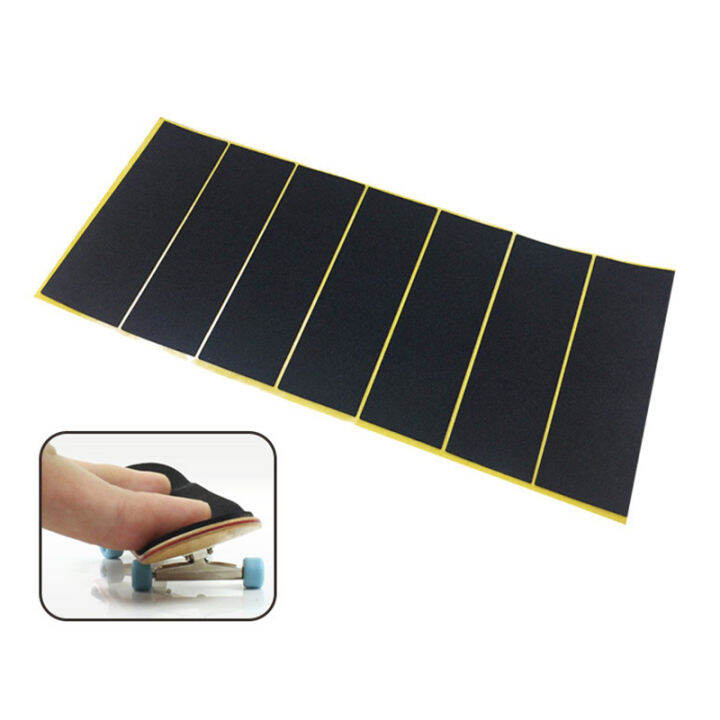 Wanglianzhon 10pcs Wooden Fingerboard Deck Uncut Tape Stickers Black Foam Grip Tape Stickers