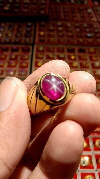 CINCIN BATU PERMATA RUBY AMERICAN STAR KRISTAL | Lazada Indonesia