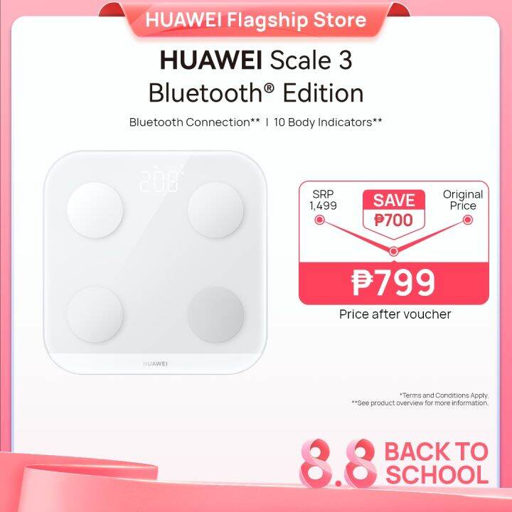 HUAWEI Scale 3 Bluetooth® Edition Smart Fat BMI Body Scale | Bluetooth ...