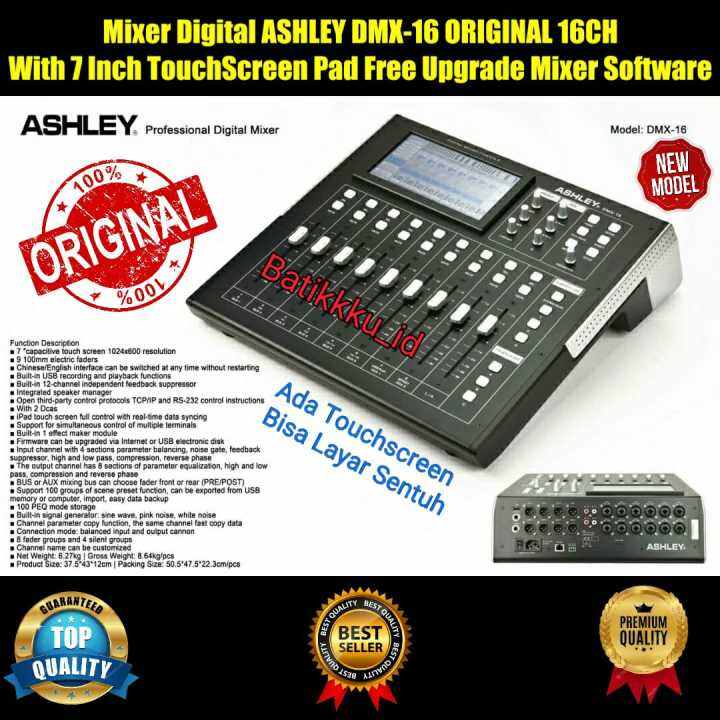 [ORIGINAL] MIXER DIGITAL ASHLEY DMX 16 DMX16 ORIGINAL 16 CH BISA TOUCHSCREEN | Lazada Indonesia