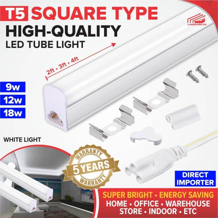 LANDMARK High Quality T5 LED Tube Light 9W 12W 18W White Light Super ...