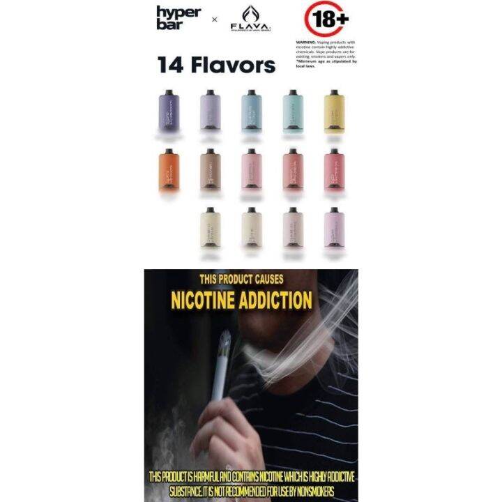 Flava Hyper Bar 10000 Puffs Disp Pod 10k Disposable Vape Hyperbar ...
