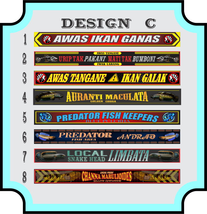 STIKER AKUARIUM IKAN PREDATOR CHANNA | Lazada Indonesia