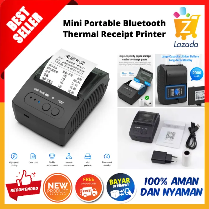 [BISA COD] Alat printer resi / Printer kasir / Cetak struk bluetooth / Printer kasir bluetooth ...