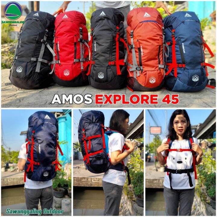 TAS CARRIER PENDAKI GUNUNG BACKPACK TERLARIS PALING MURAH KAPASITAS 45 ...