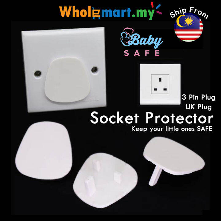 【Wholemart】Socket Protector Plug Protector Adapter Protector Cover 3 ...