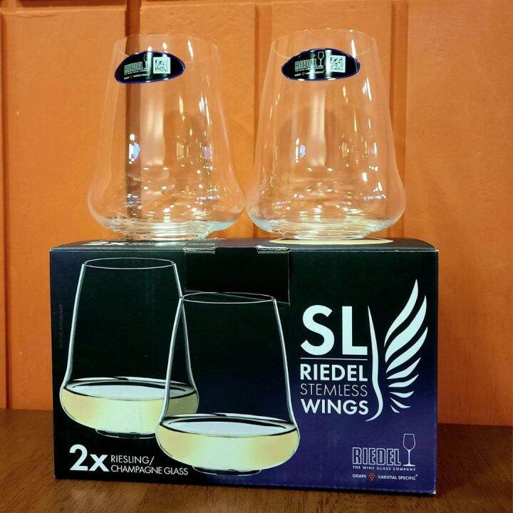 Riedel Stemless Wings Riesling Champagne Glass Set Of 2 Th