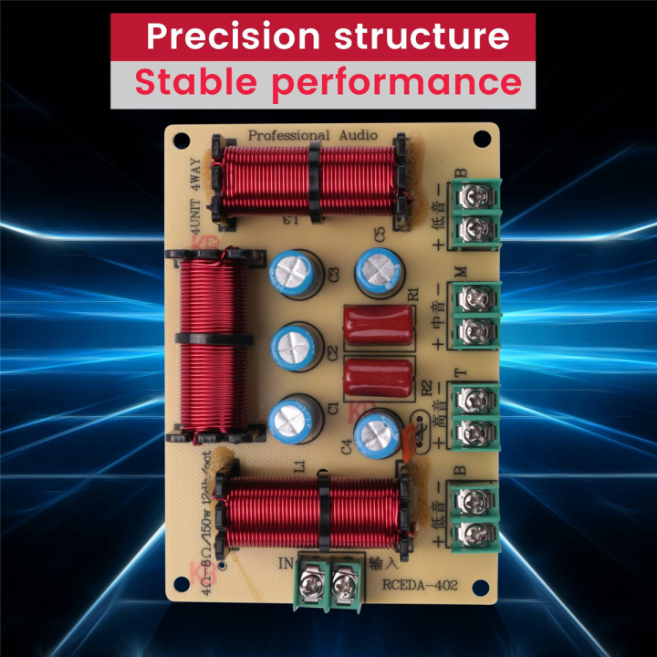 120W 4 Way Crossover Audio Speaker Crossover Dual Bass + Midrange ...