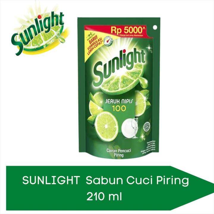 Sunlight Sabun Pencuci Piring jeruk Nipis Reffil 210ml | Lazada Indonesia