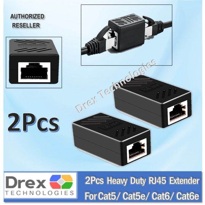 2Pcs Heavy Duty Rj45 Extender Adapter Lan Cable Coupler Connector For ...