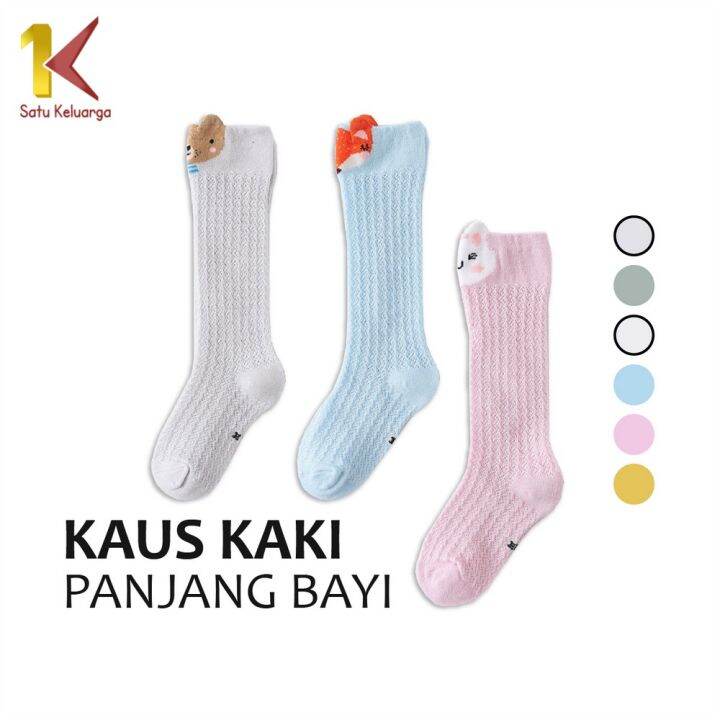 Satu keluarga Kaos Kaki Jaring Panjang Bayi P210 Kaus kaki Bayi Motif Korean Style Karakter ...