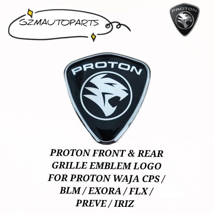 PROTON FRONT & REAR GRILLE EMBLEM LOGO FOR PROTON BLM / WAJA CPS / FLX ...