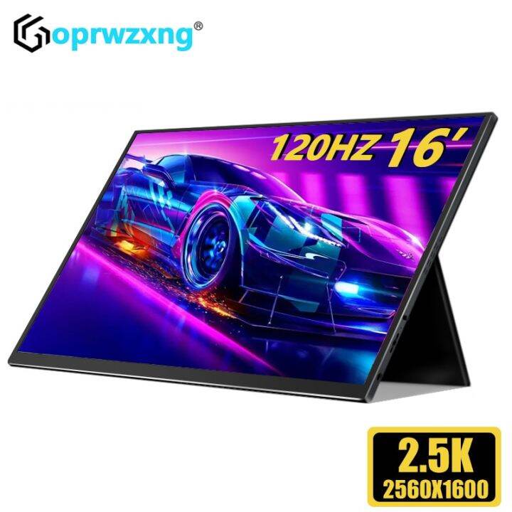 16 Inch 2K 120Hz Portable Monitor USB C HDMI Compatible Gaming Computer ...