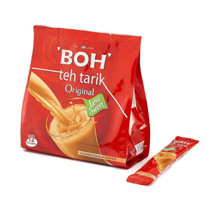 BOH Teh Tarik Original Less Sweet (12 stick packs x 27g) | Lazada