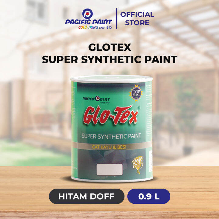 Glotex Super Synthetic Paint-Cat (Kayu & Besi)-HITAM DOFF-0.9liter | Lazada Indonesia