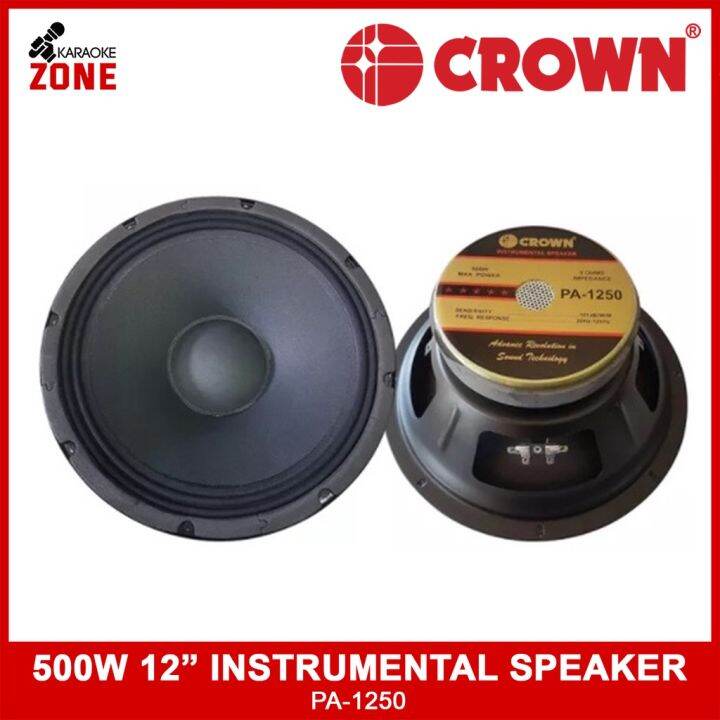 Crown Speaker / Crown PA-1250 / 12" 500 watts / Crown Instrumental ...