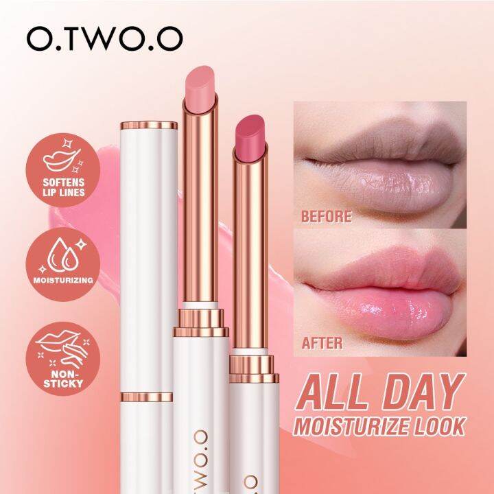 O.TWO.O Moist Color Changing Lip Balm Natural Formula Repairs Dry Lips ...