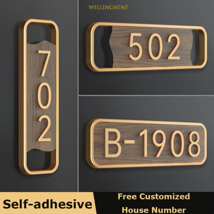 Custom Signs Doorplates Self-adhesive Acrylic House Numbers Address ...