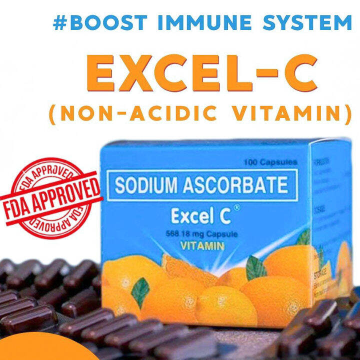 EXCEL C VITAMIN C SODIUM ASCORBATE NON-ACIDIC | Lazada PH