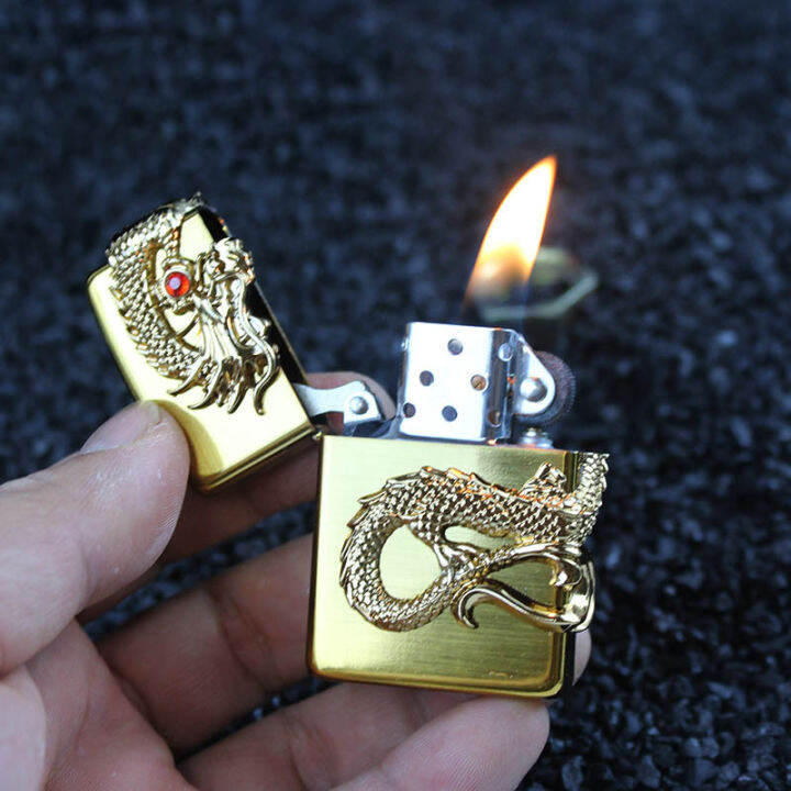Dragon Engraved Fashionable Stylish Lighter/Refillable with Lighter ...